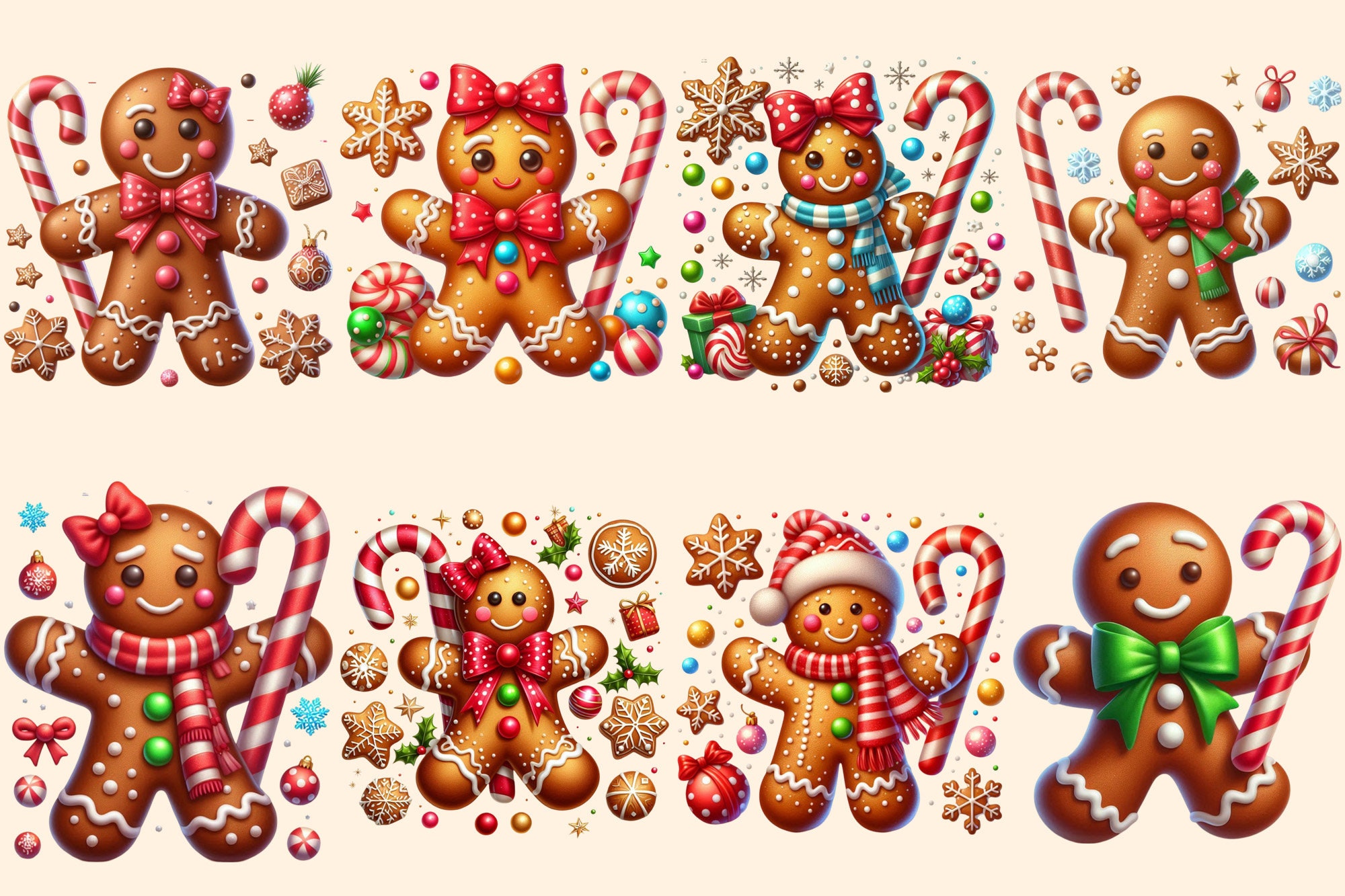 Gingerbread Man PNG Clipart – Holiday Cookie Illustrations (digital ...