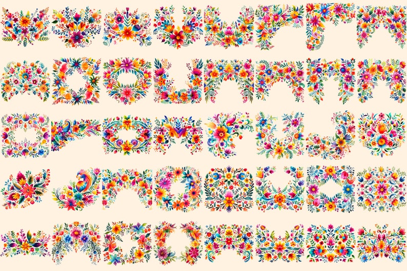 Mexican Watercolor Clipart Bundle – Otomi PNG Images (digital Download ...