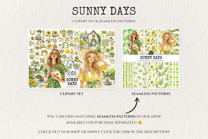 Watercolor Clipart Set – Sunny Days, Summer Blossoms (digital Download ...
