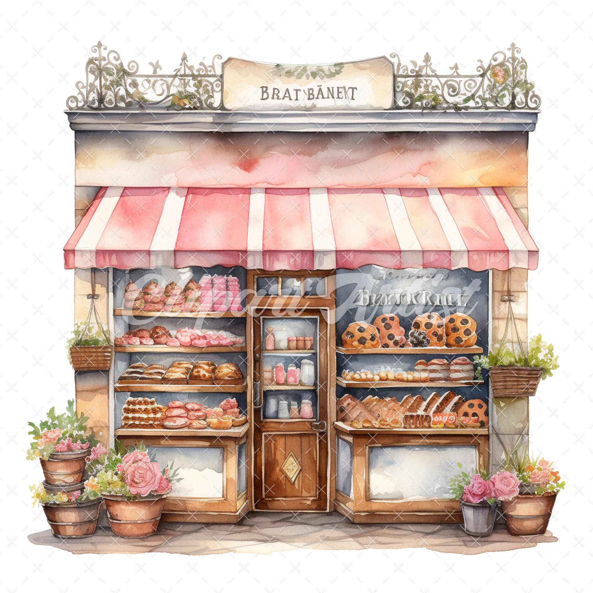 20 High-quality Bakery Storefronts Clipart - Storefronts Digital ...