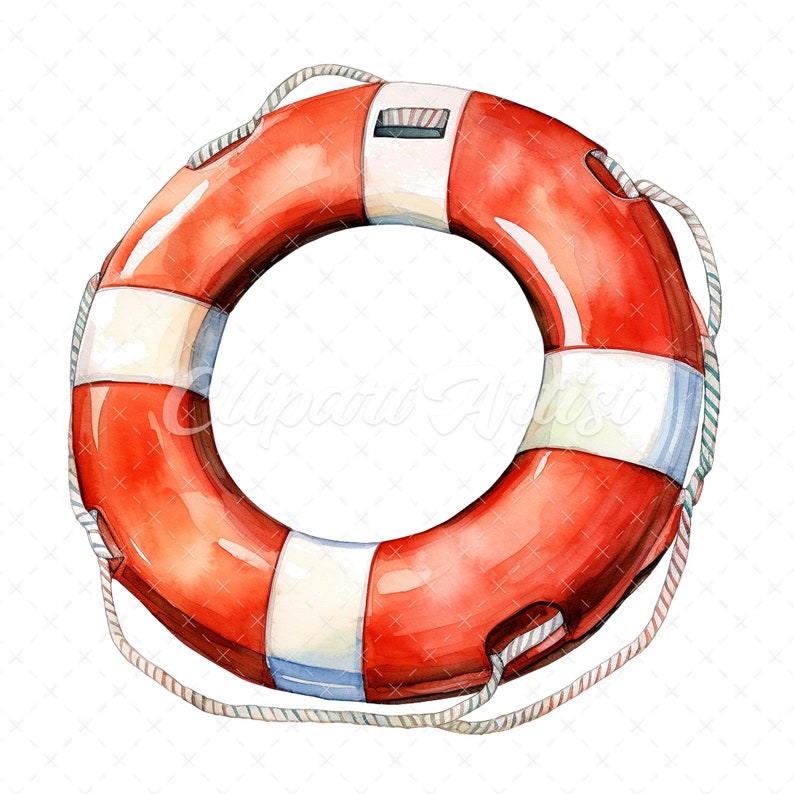 20 High-quality Lifebuoy Clipart Lifebuoy Digital Watercolor JPG ...