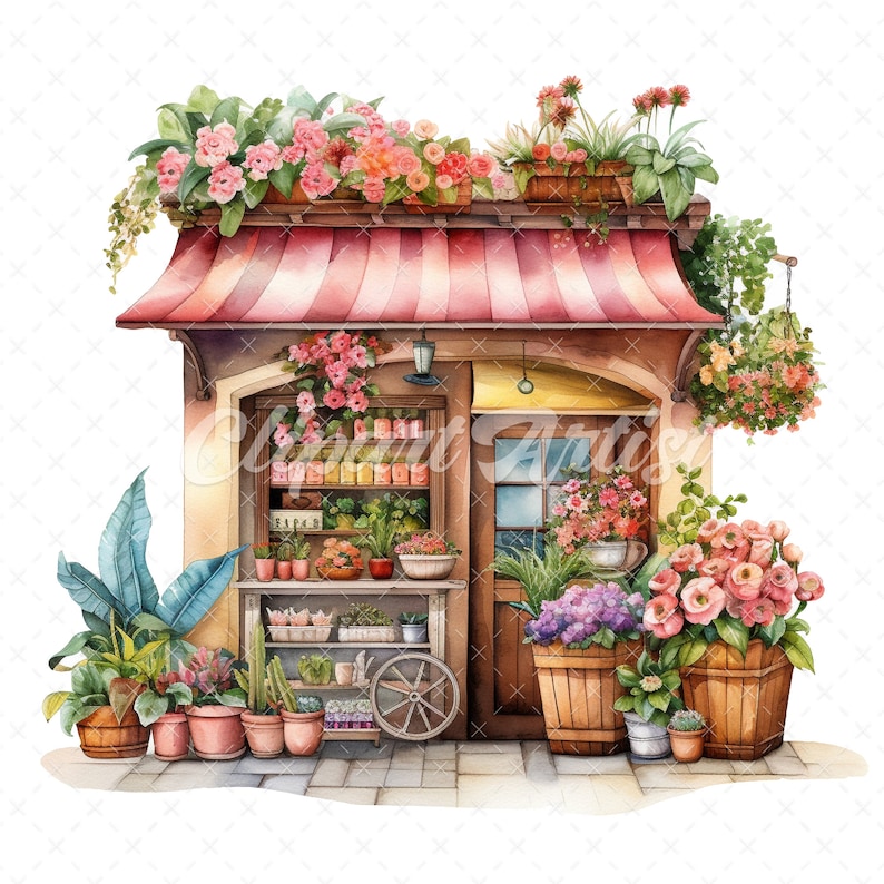 20 High-quality Flower Shops Clipart Flower Shops Digital - Etsy