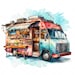 Food Truck Watercolor Clipart – Commercial Use (digital Download) - Etsy