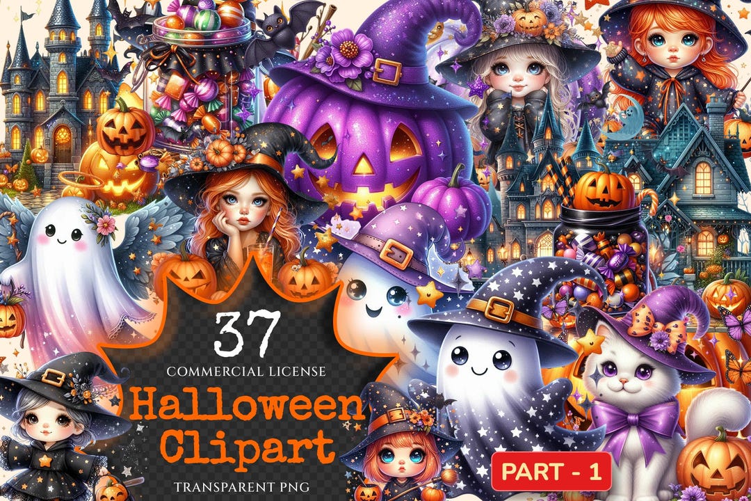 Halloween PNG Clipart Collection - 37 PNG, Adorable Halloween Fun Art ...