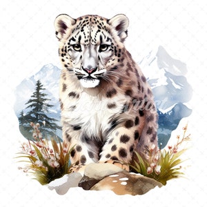 20 High-quality Cute Snow Leopard Clipart - Cute Snow Leopard Digital ...