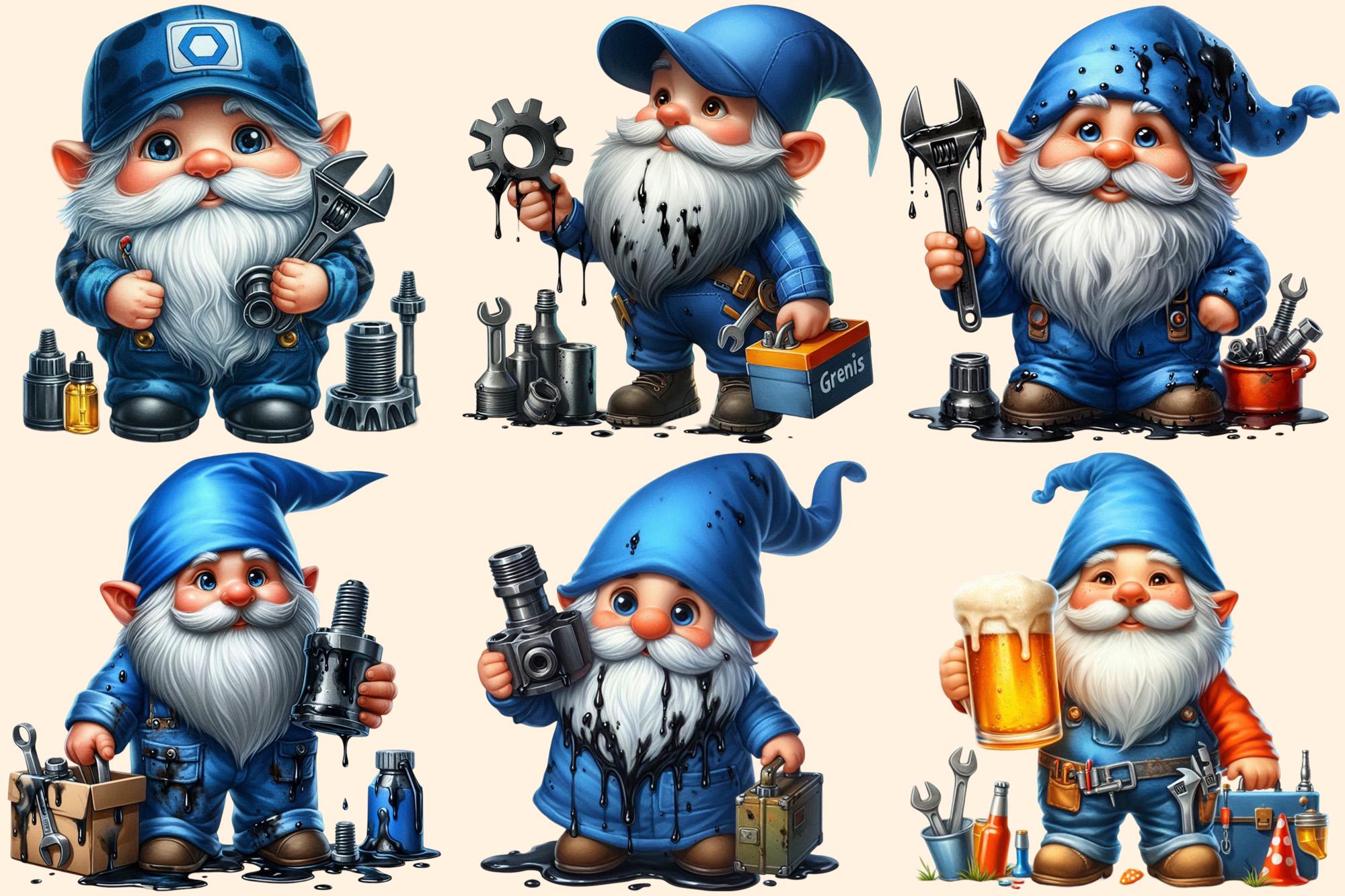 Mechanic Gnomes PNG Clipart – Car Repair Graphics (digital Download) - Etsy