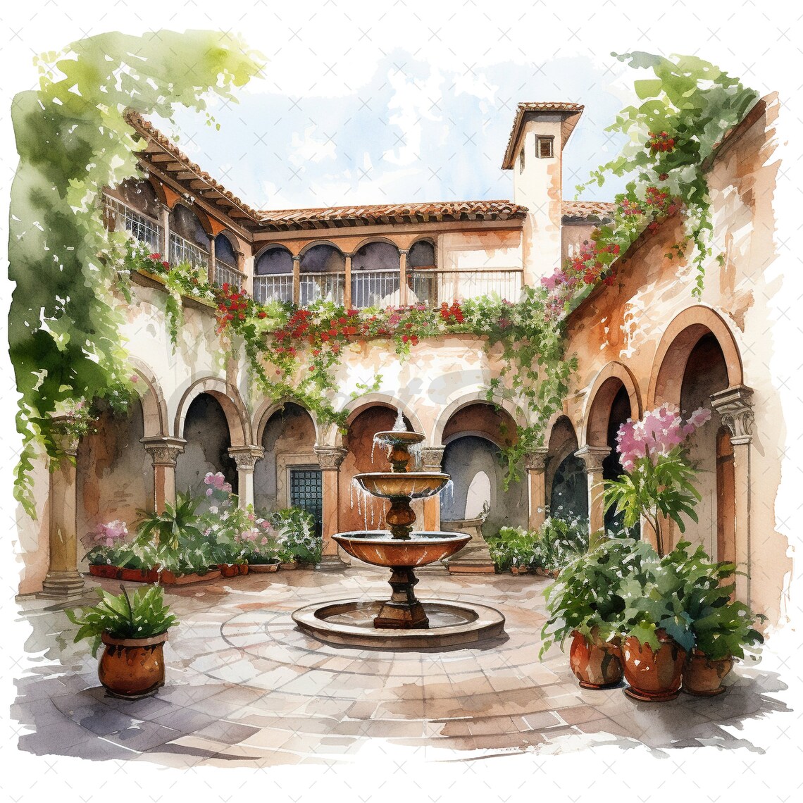 20 High-quality Courtyard Clipart Courtyard Digital - Etsy