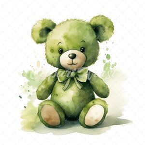 20 High-quality Green Teddy Bear Clipart Green Teddy Bear Digital ...