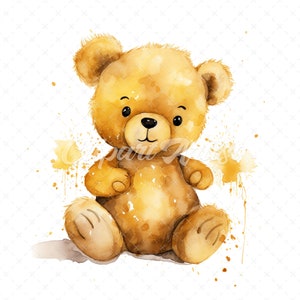20 High-quality Yellow Teddy Bear Clipart - Yellow Teddy Bear Digital ...