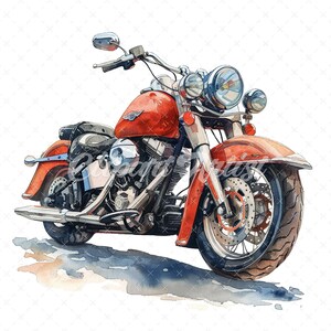19 High-quality Motorcycle Clipart - Motorcycle Digital Watercolor JPG ...