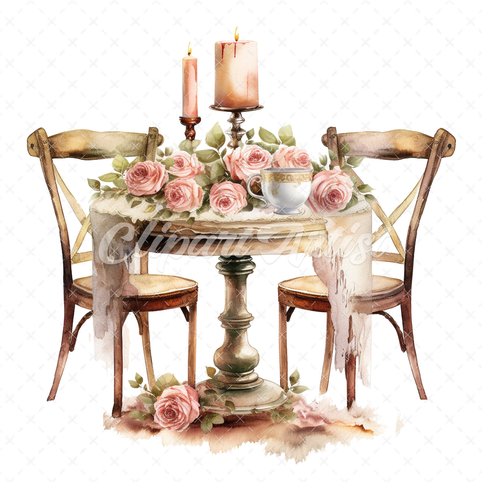 20 High-quality Romantic Tables Clipart Romantic Tables - Etsy