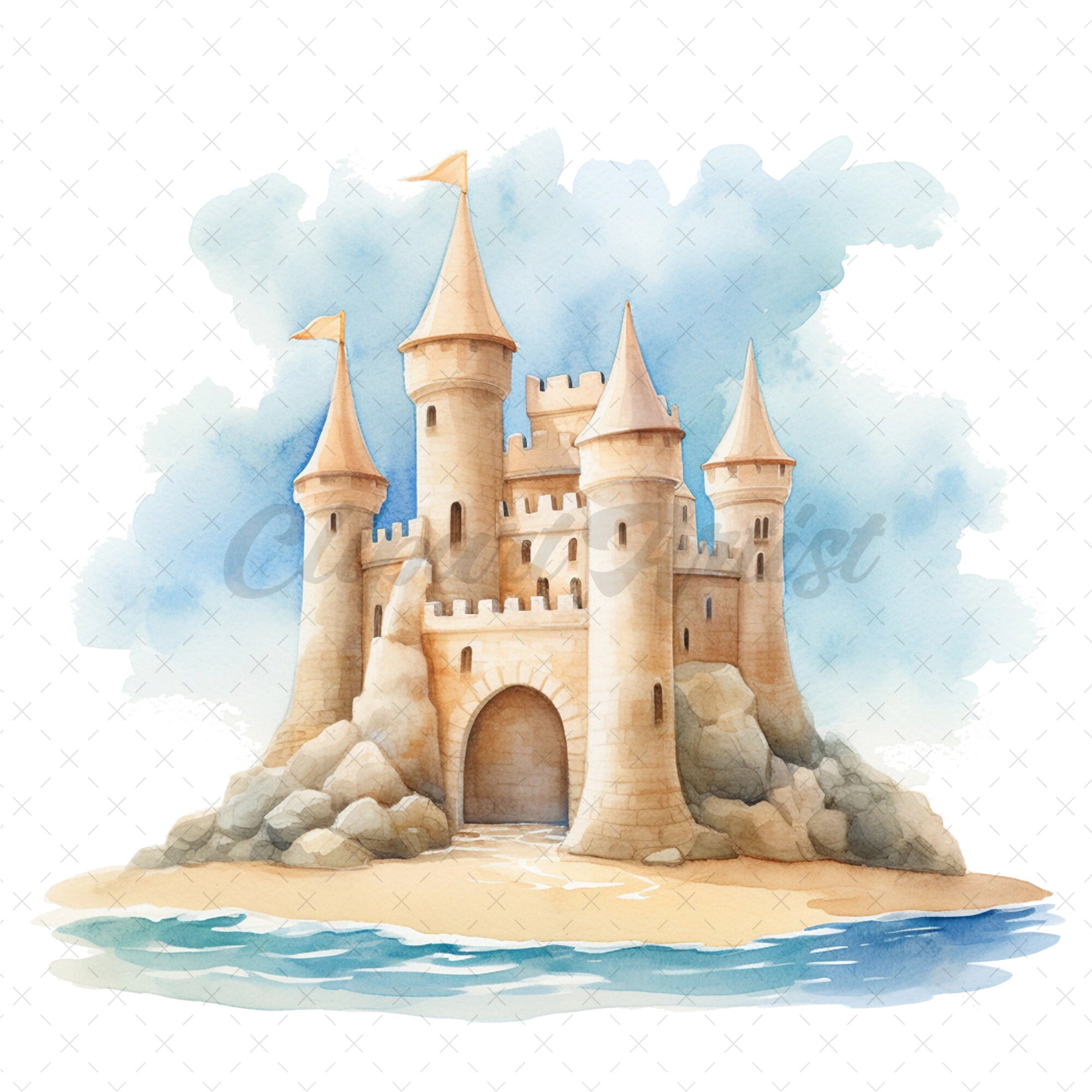 20 High-quality Sandcastle Clipart Sandcastle Digital - Etsy