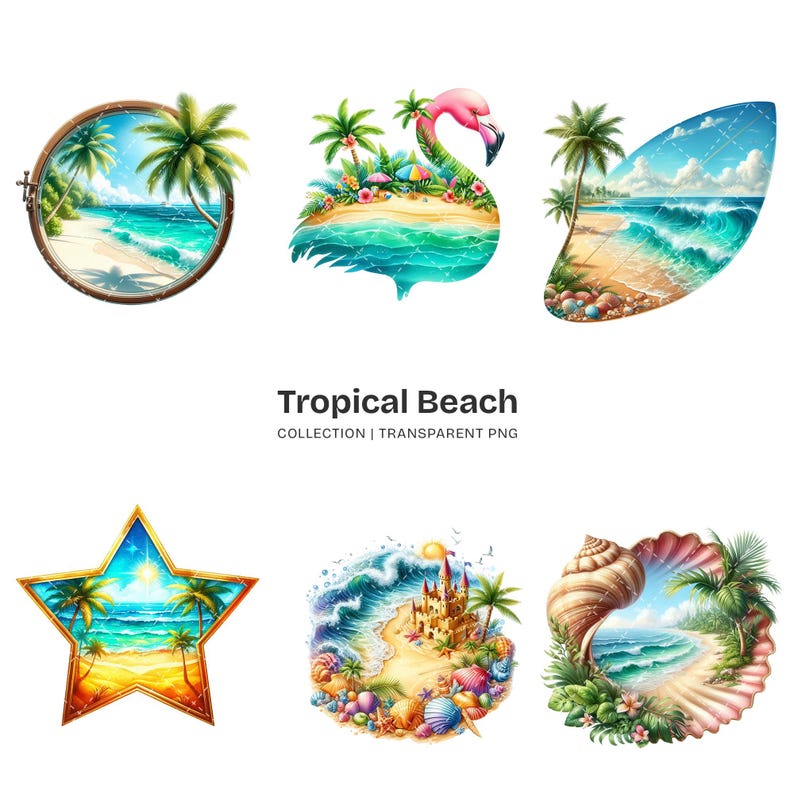 Tropical Beach PNG Clipart Collection – Seaside Summer Graphics (57 PNG ...