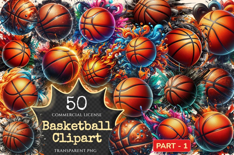 Basketball PNG Clipart – 50 Sports Illustrations, Commercial Use ...