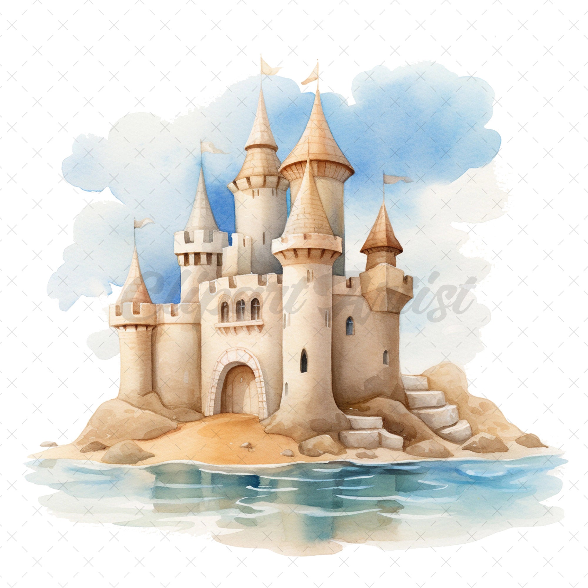 20 High-quality Sandcastle Clipart Sandcastle Digital - Etsy