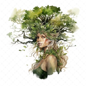 20 High-quality Forest Dryad Clipart - Forest Dryad Digital Watercolor ...