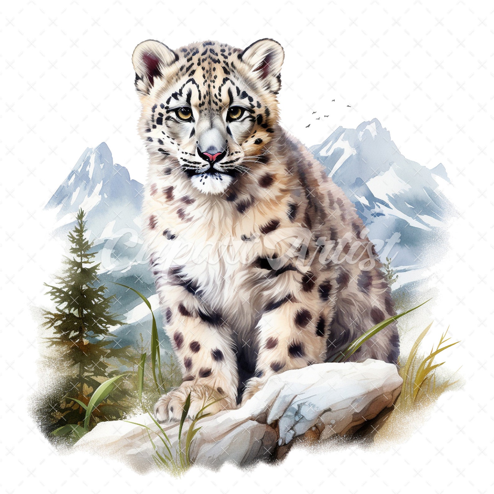 20 High-quality Cute Snow Leopard Clipart Cute Snow Leopard - Etsy