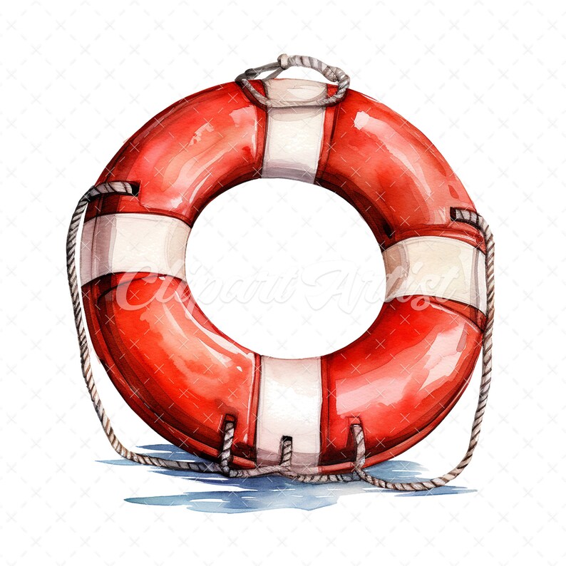 20 High-quality Lifebuoy Clipart Lifebuoy Digital Watercolor JPG ...