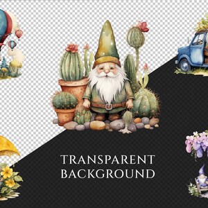 Gnomes Watercolor Clipart Bundle - 520+ Transparent PNG, Enchanted ...