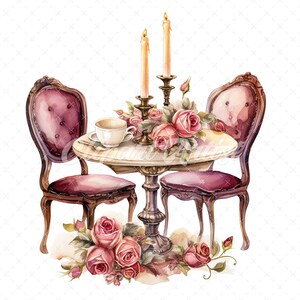 20 High-quality Romantic Tables Clipart - Romantic Tables Digital ...