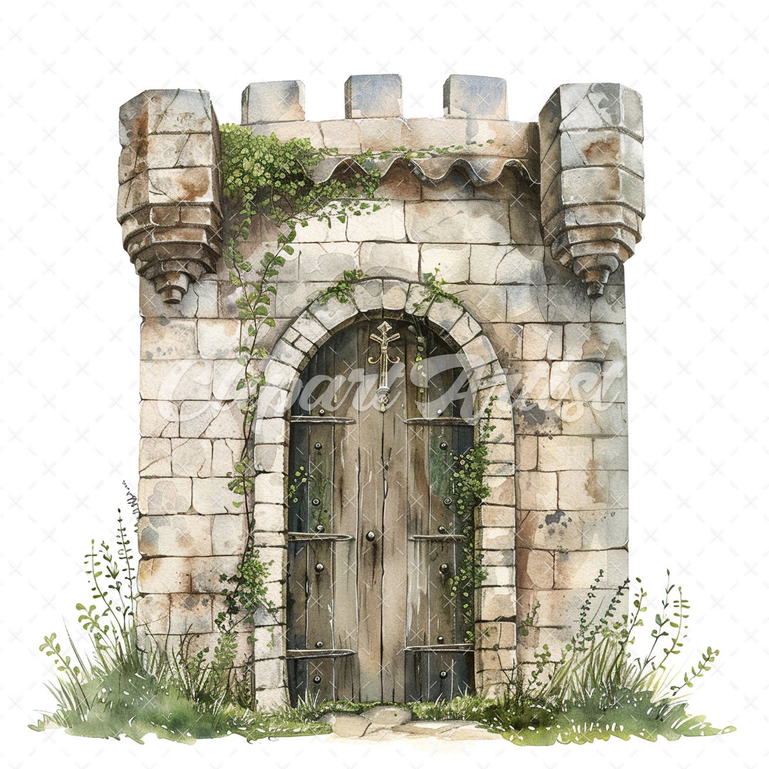 20 High-quality Castle Entrance Clipart - Castle Entrance Digital ...