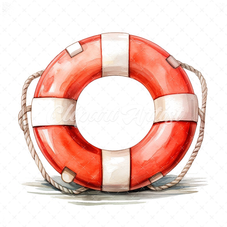 20 High-quality Lifebuoy Clipart Lifebuoy Digital Watercolor JPG ...