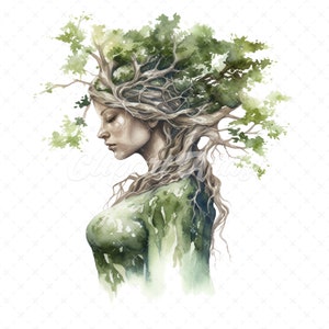 20 High-quality Forest Dryad Clipart - Forest Dryad Digital Watercolor ...