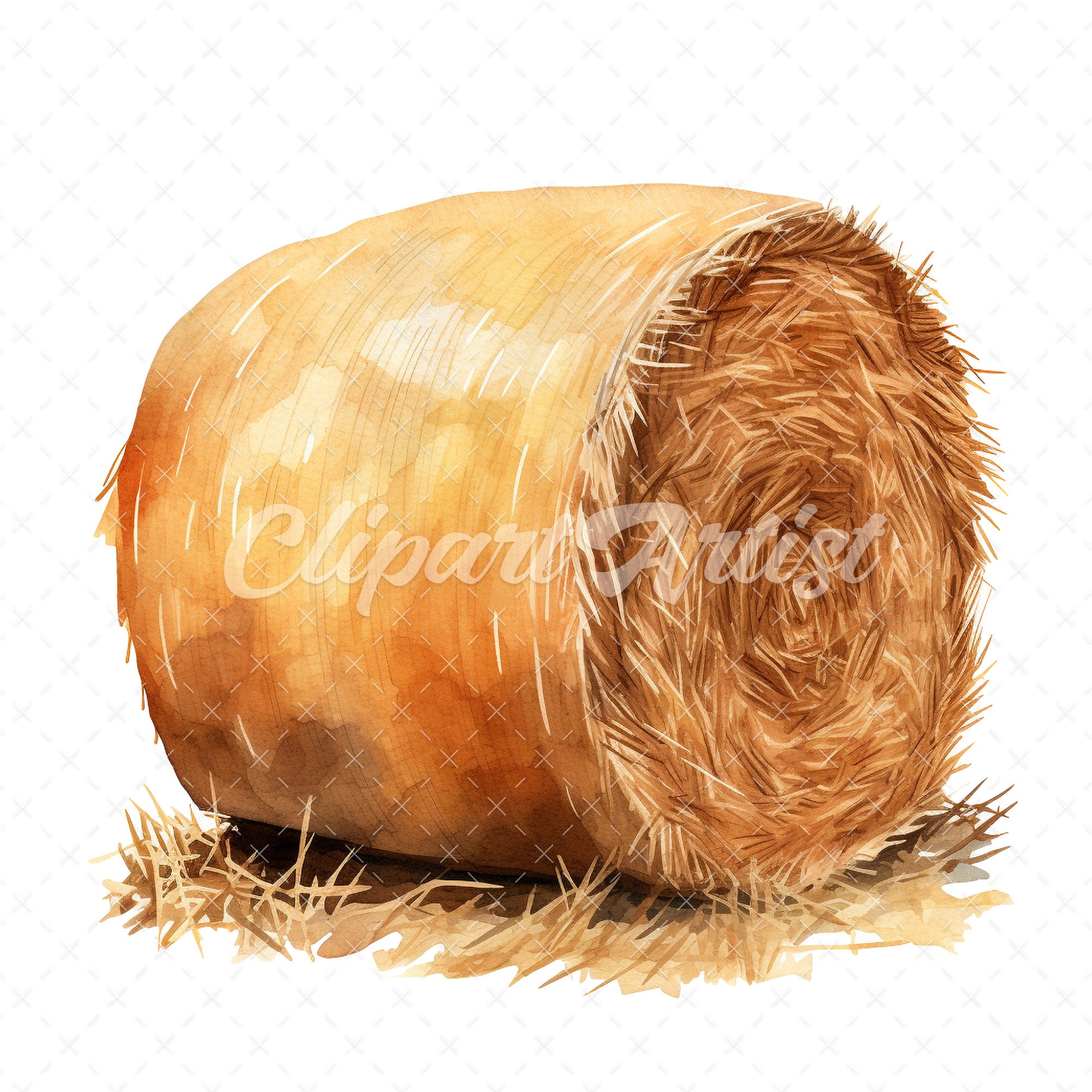 19 High-quality Hay Bale Clipart Hay Bale Digital Watercolor JPG ...