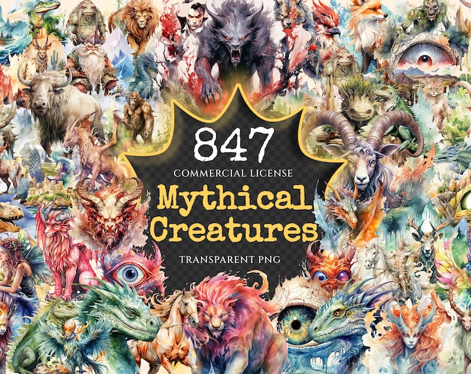 Descent of the Divine Beast Crystal Die Cut Stickers- Mythical Beasts ...