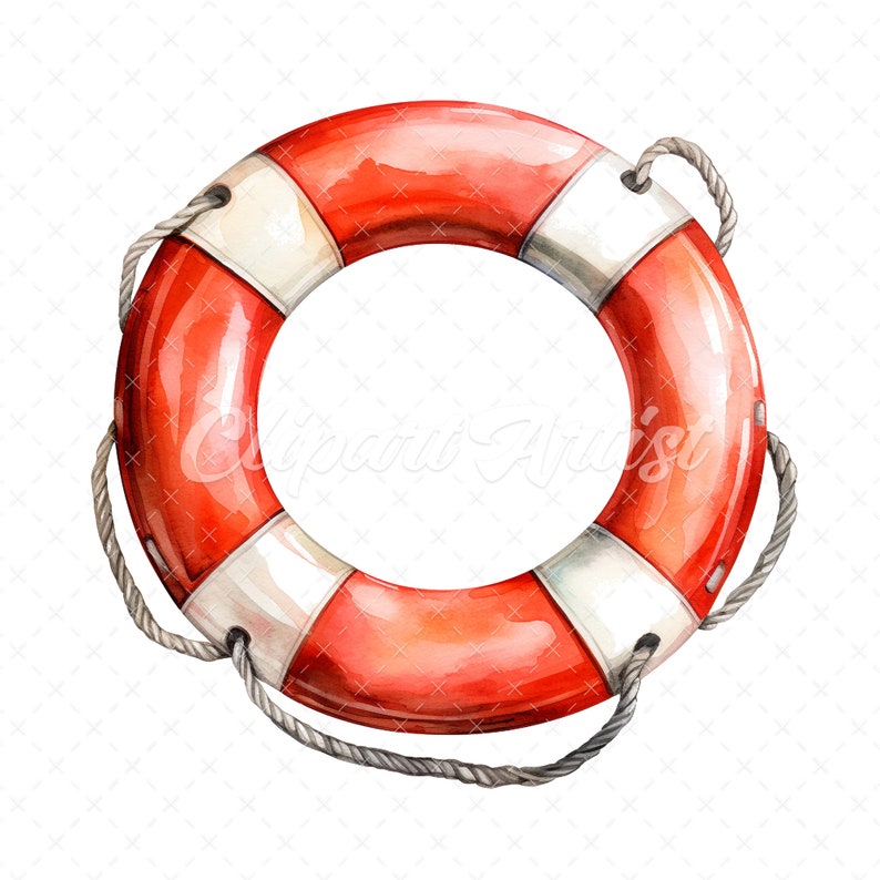 20 High-quality Lifebuoy Clipart Lifebuoy Digital Watercolor JPG ...