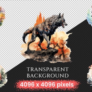 Mythical Creatures Watercolor Clipart Bundle - 845+ Transparent PNG ...