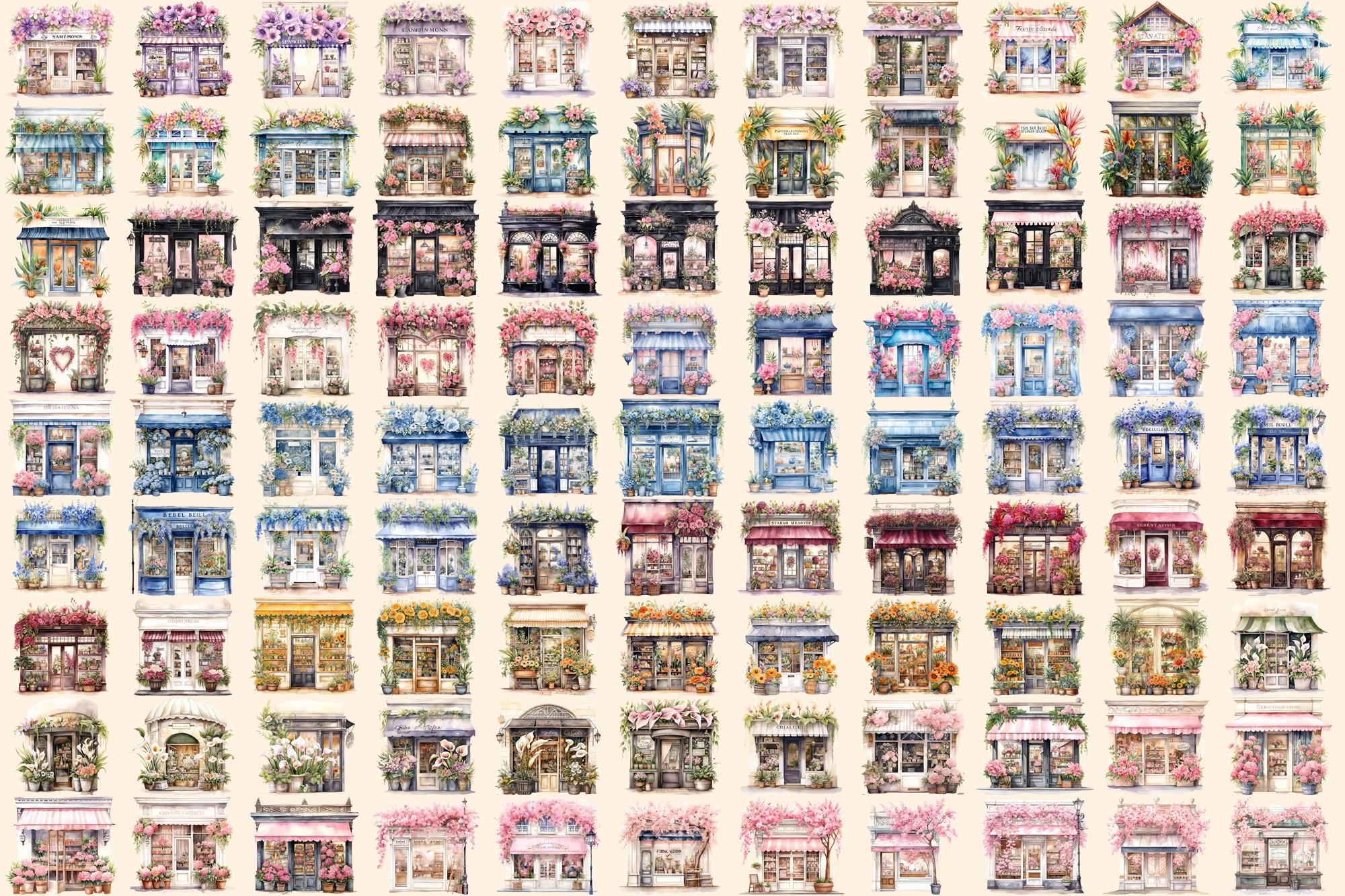 Watercolor Floral Storefront Clipart – 675+ PNG Images (digital ...