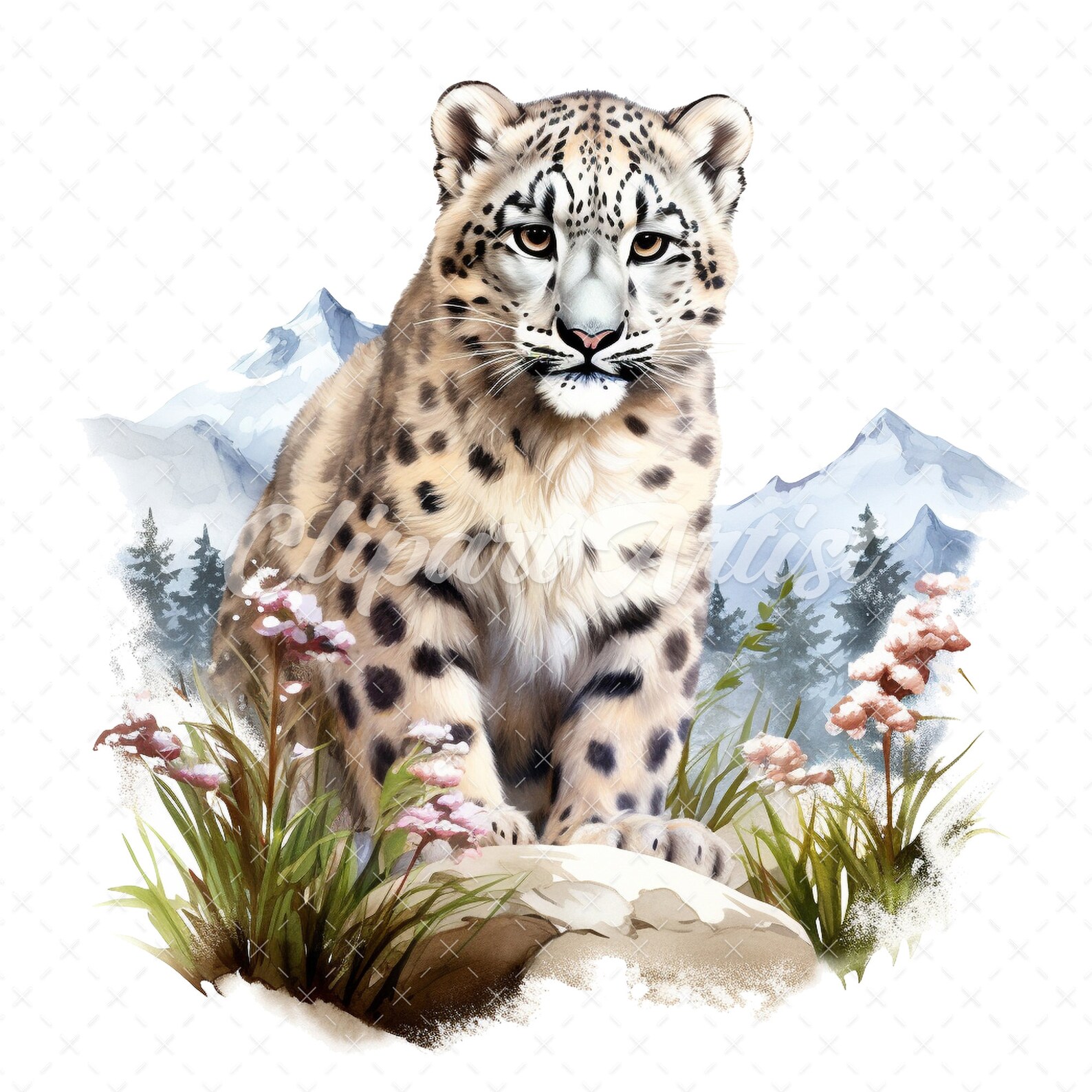 20 High-quality Cute Snow Leopard Clipart Cute Snow Leopard - Etsy