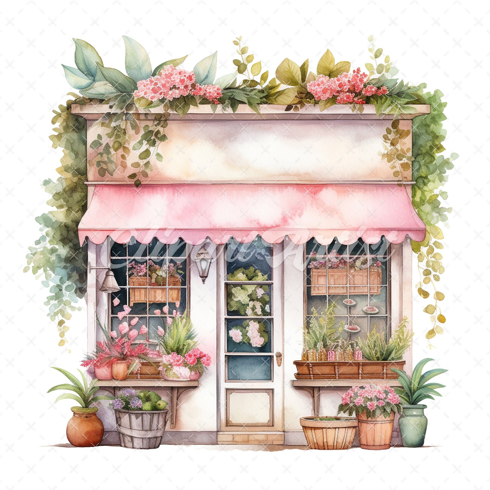 20 High-quality Floral Storefronts Clipart Storefronts Digital ...
