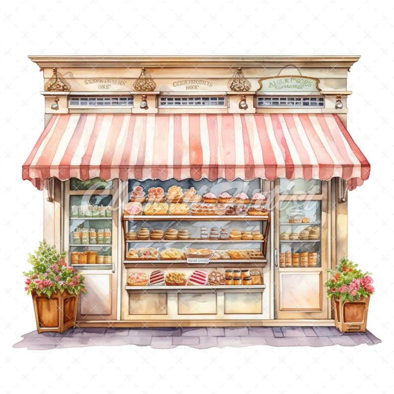 20 High-quality Bakery Storefronts Clipart - Storefronts Digital ...