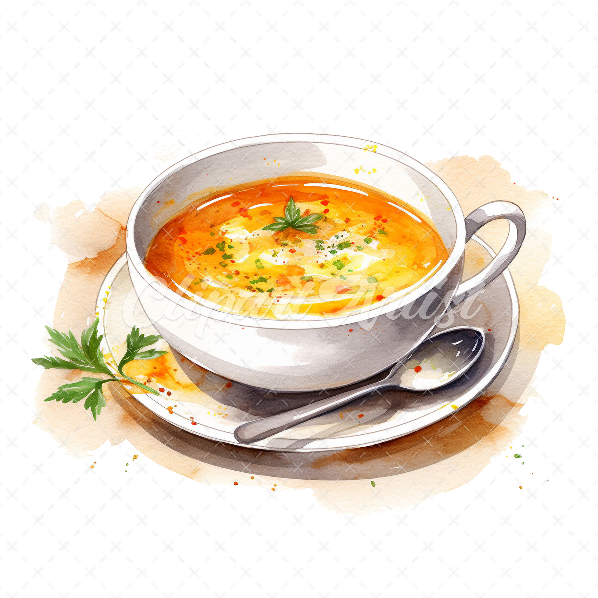 20 High-quality Soup Clipart Soup Digital Watercolor JPG Instant ...