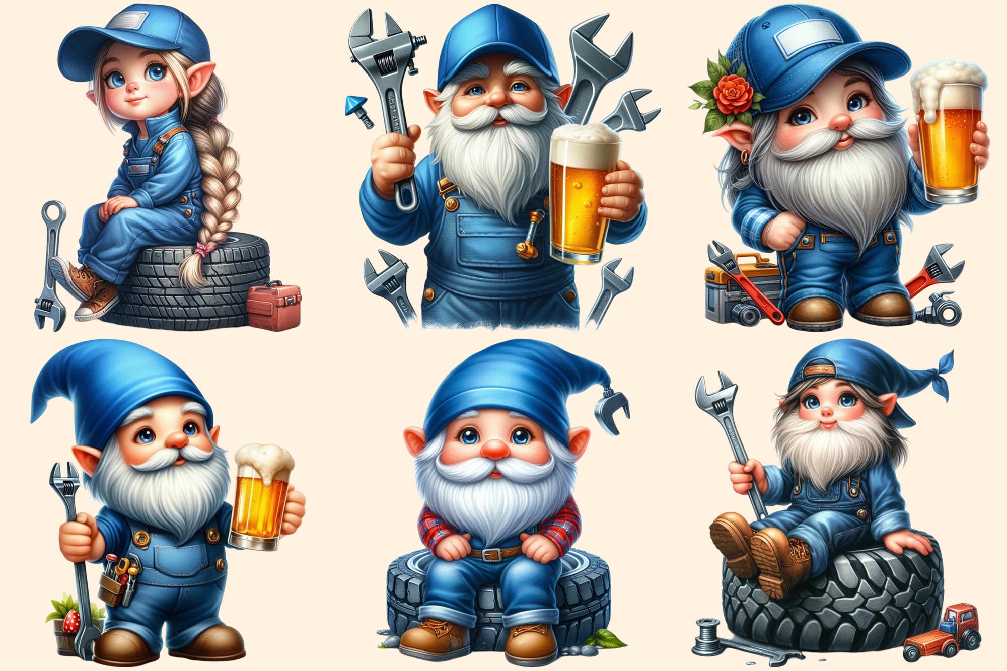 Mechanic Gnomes PNG Clipart – Car Repair Graphics (digital Download) - Etsy