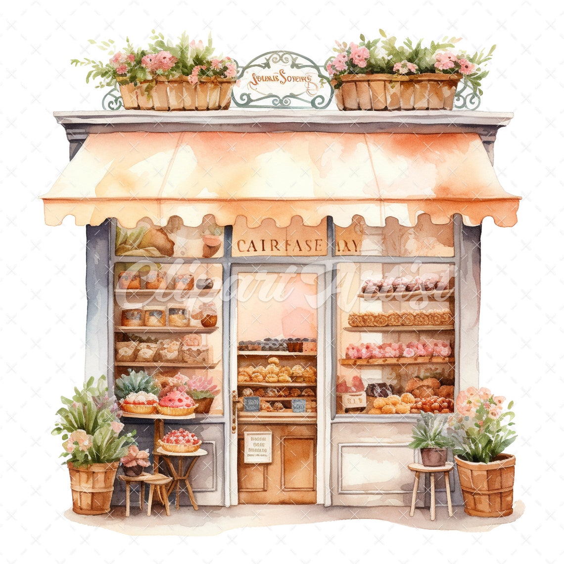 20 High-quality Bakery Storefronts Clipart Storefronts Digital ...