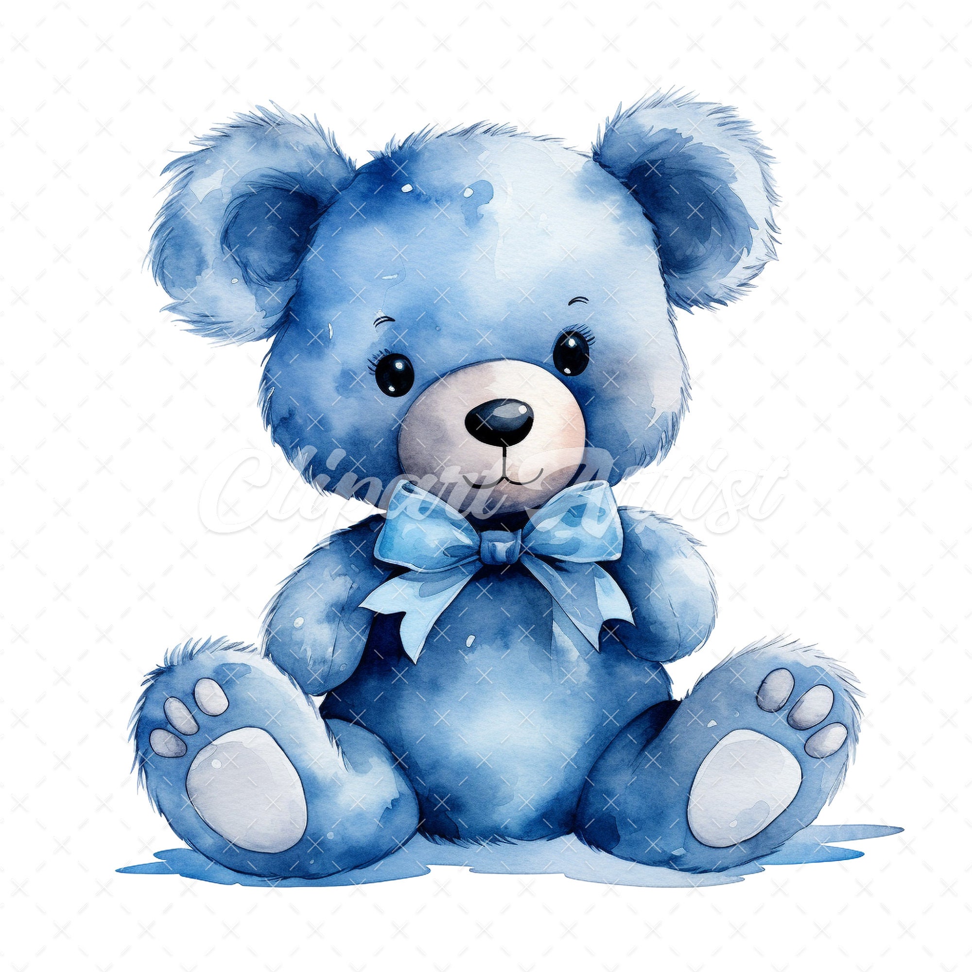 20 High-quality Blue Teddy Bear Clipart Blue Teddy Bear Digital ...