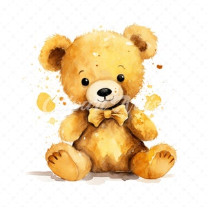 20 High-quality Yellow Teddy Bear Clipart - Yellow Teddy Bear Digital ...