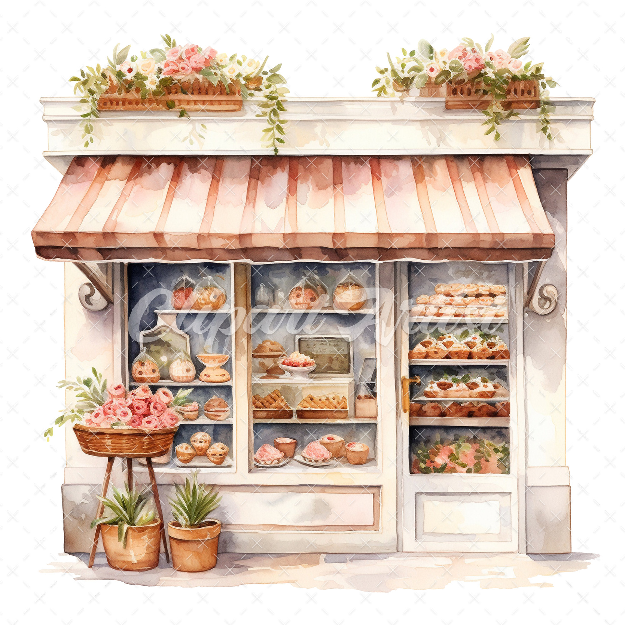 20 High-quality Bakery Storefronts Clipart Storefronts Digital ...