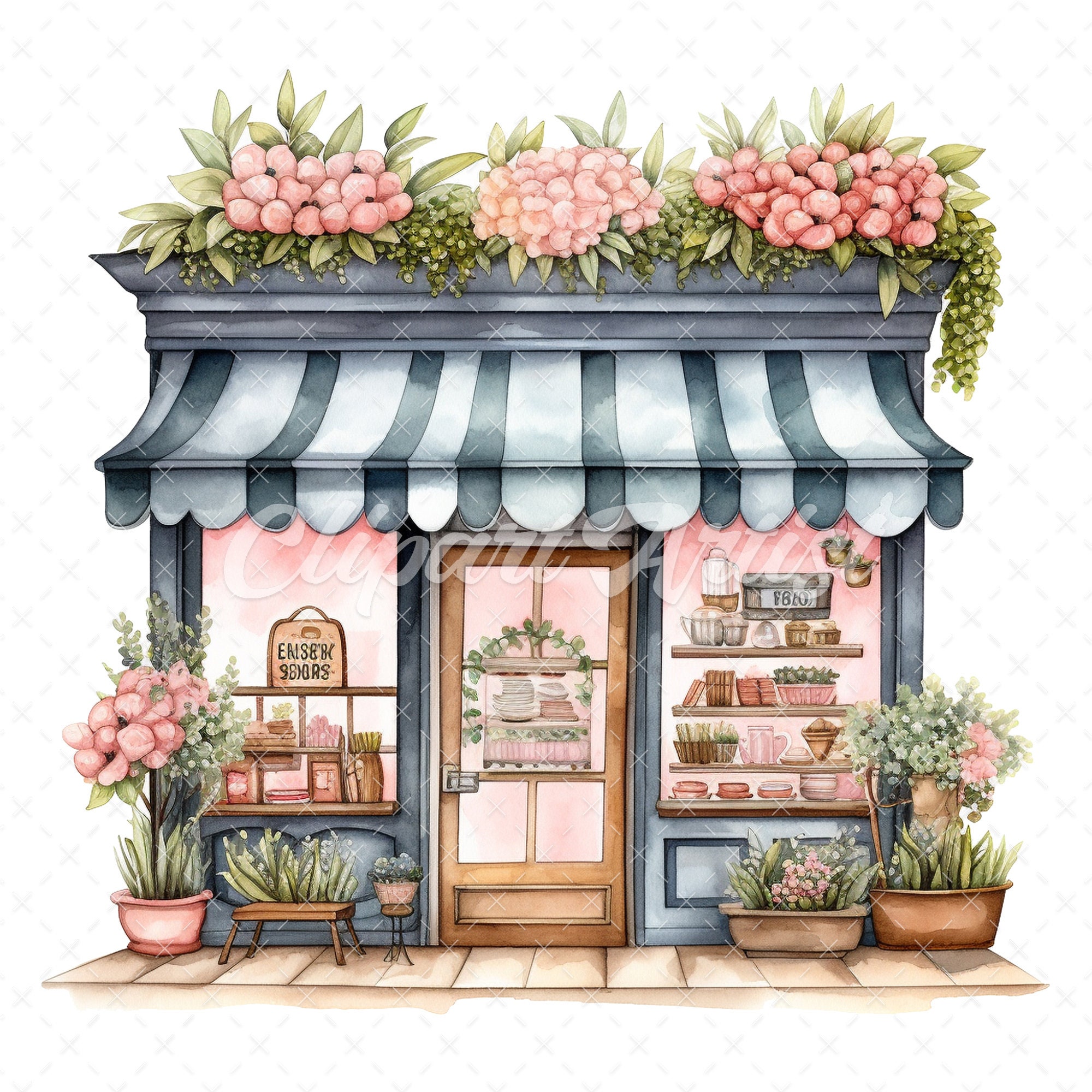 20 High-quality Floral Storefronts Clipart Storefronts Digital ...