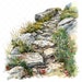 Watercolor Rocky Path Clipart – Scenic Landscape Art (digital Download ...