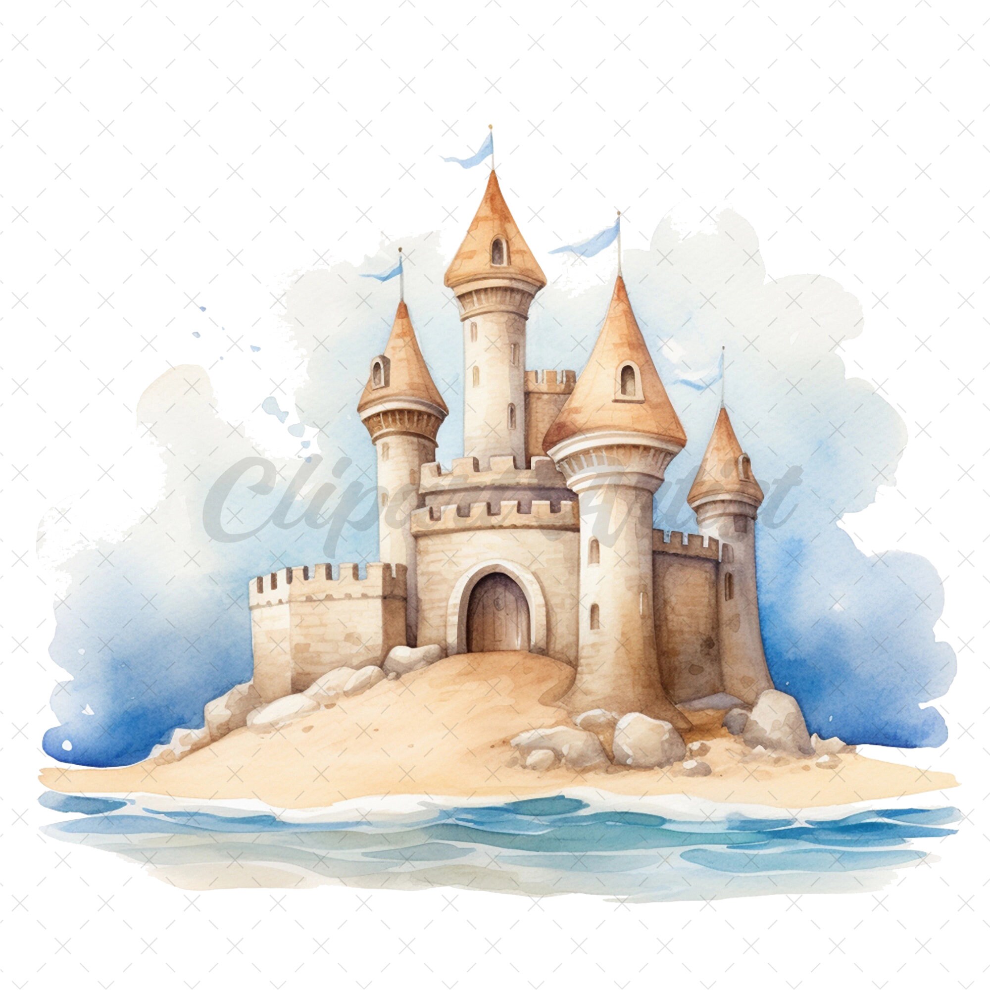 20 High-quality Sandcastle Clipart Sandcastle Digital - Etsy