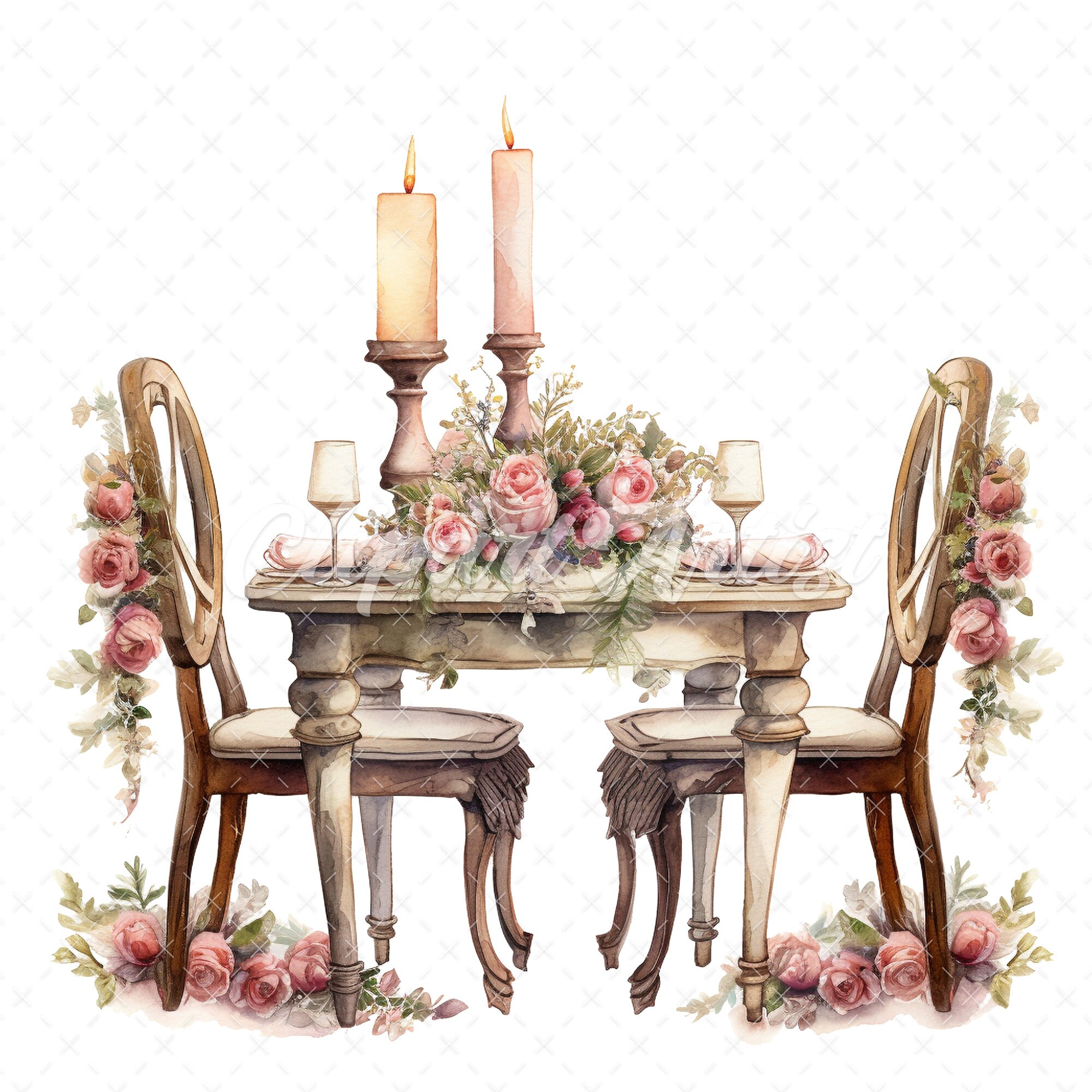 20 High-quality Romantic Tables Clipart Romantic Tables - Etsy