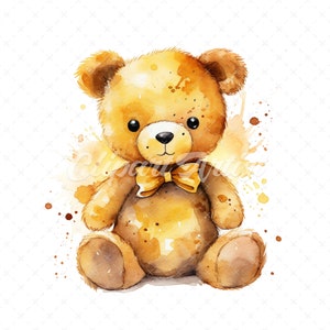 20 High-quality Yellow Teddy Bear Clipart - Yellow Teddy Bear Digital ...