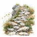 Watercolor Rocky Path Clipart Scenic Landscape Art Digital Download