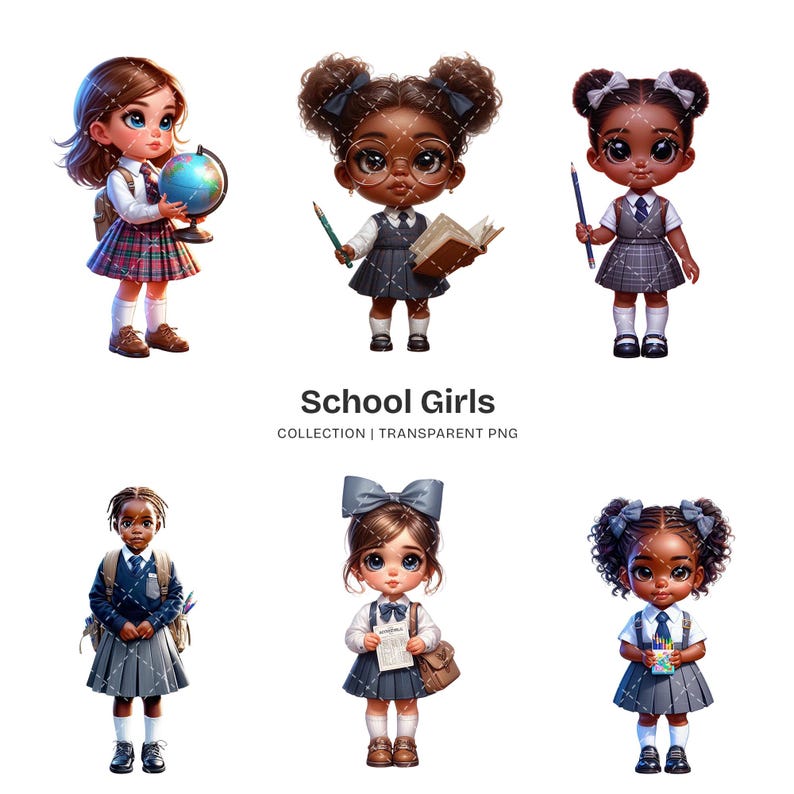 School Girls PNG Clipart Collection – 55 PNG Educational Graphics ...