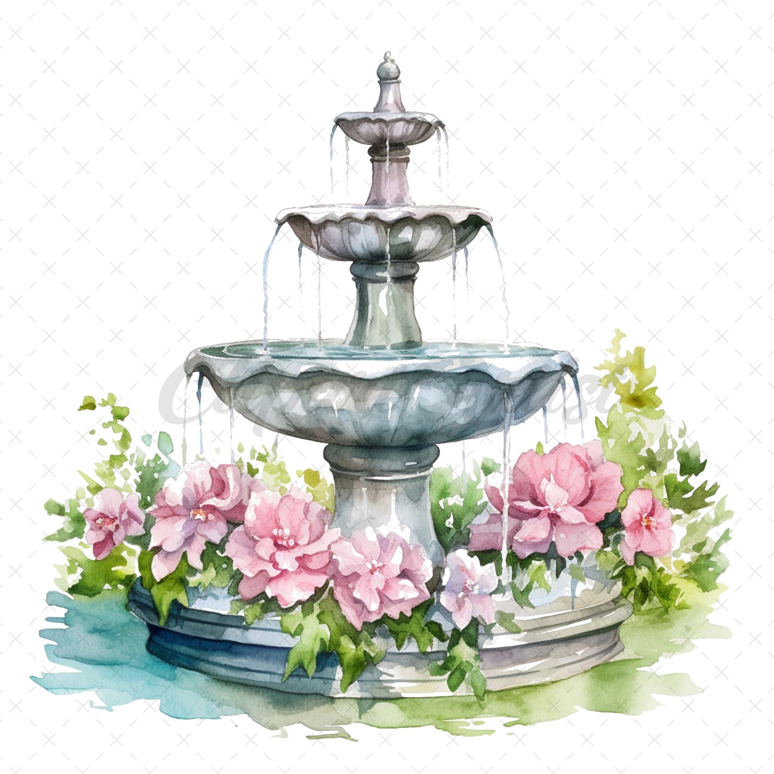 20 High-quality Garden Fountains Clipart Garden Fountains - Etsy