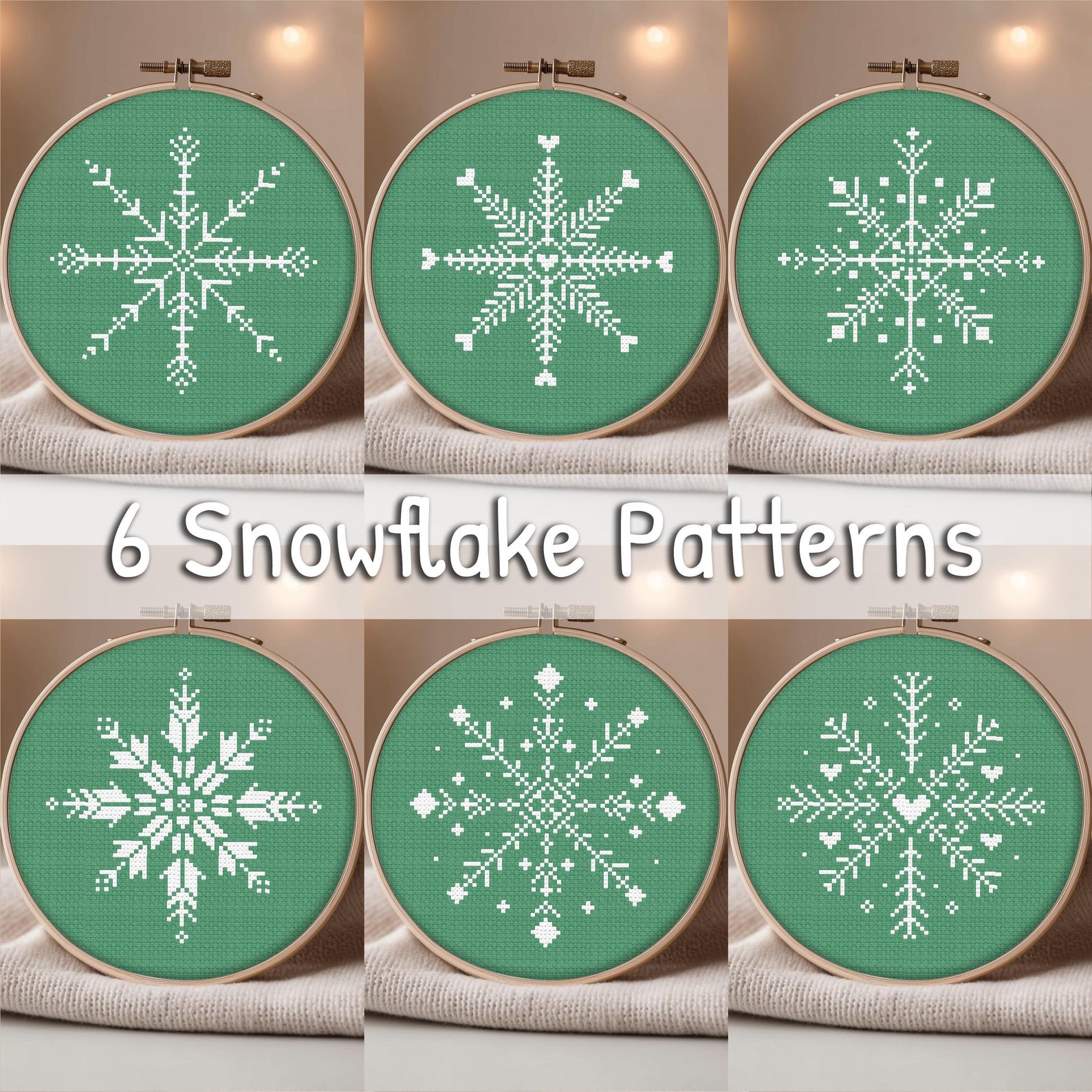 Snowflake Cross Stitch Patterns: Christmas Winter Yule (PDF Download ...